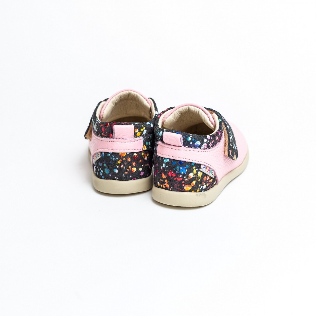Natural leather kids barefoot shoes model ABA
