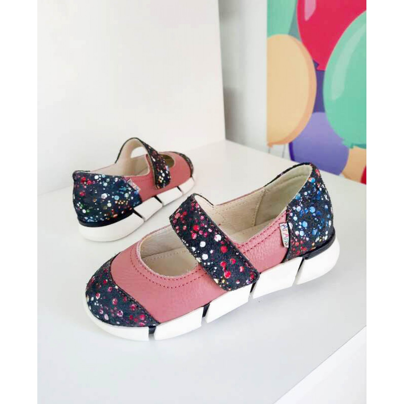 Natural leather ballet flats model CLARE